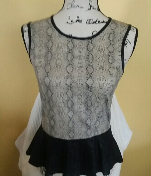 Monteau | Tops | Monteau Peplum Top | Poshmark